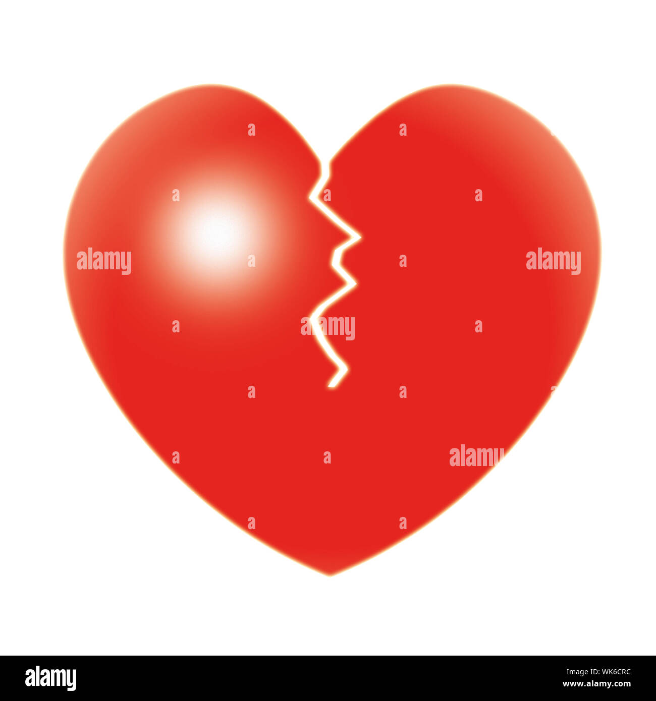 Broken Heart Showing Relationship Troubles And Separation Stock Photo ...