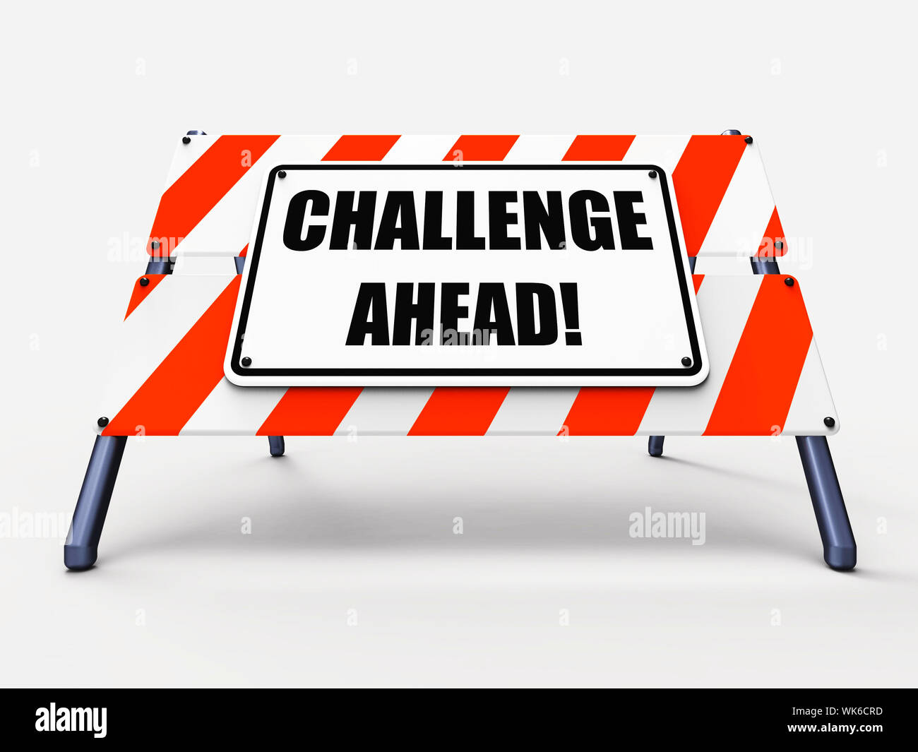 Challenge Ahead Sign Showing to Overcome a Challenge or Difficulty ...