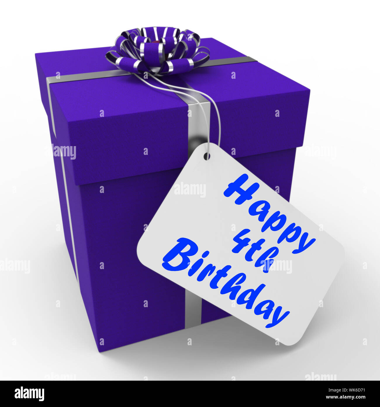 Happy 4th Birthday Gift Meaning Congratulations On Four Years Stock ...