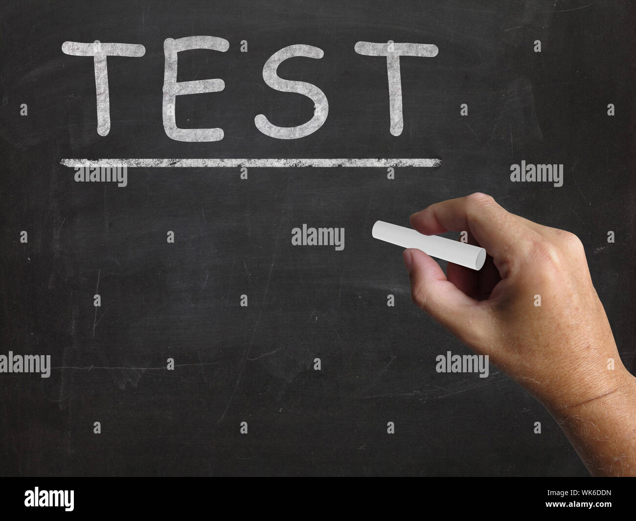Test Blackboard Showing Assessment Exam And Grade Stock Photo - Alamy