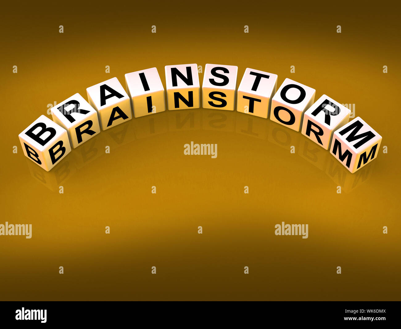 Brainstorm Dice Showing Creative Ideas And Thoughts Stock Photo - Alamy