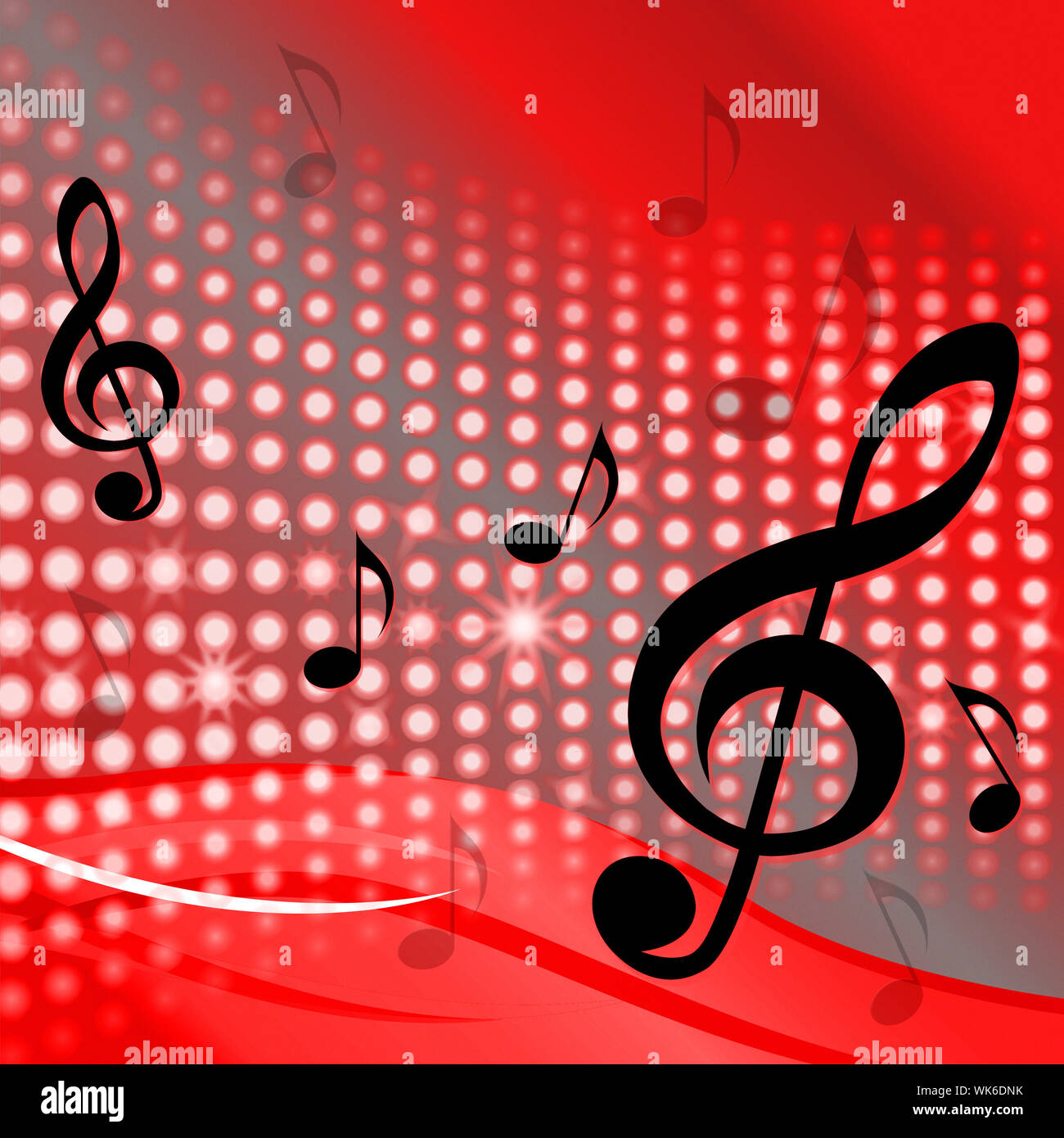 Treble Clef Background Showing Music Notes And Composer Tone Stock ...