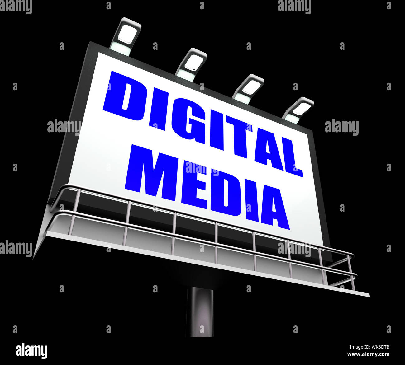 Digital Media Sign Showing Electronic Computer Equipment Stock Photo ...