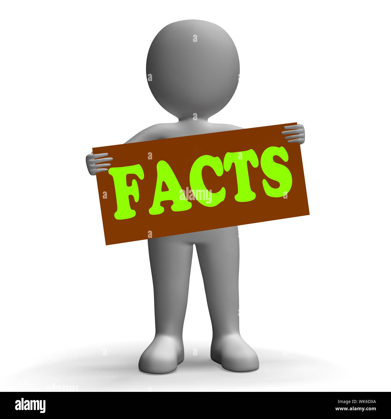 Facts Sign Character Showing True Reports Data And Details Stock Photo ...