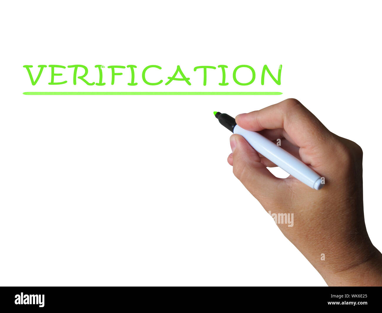 Verification Word Showing Evidence Authentication And Proof Stock Photo ...