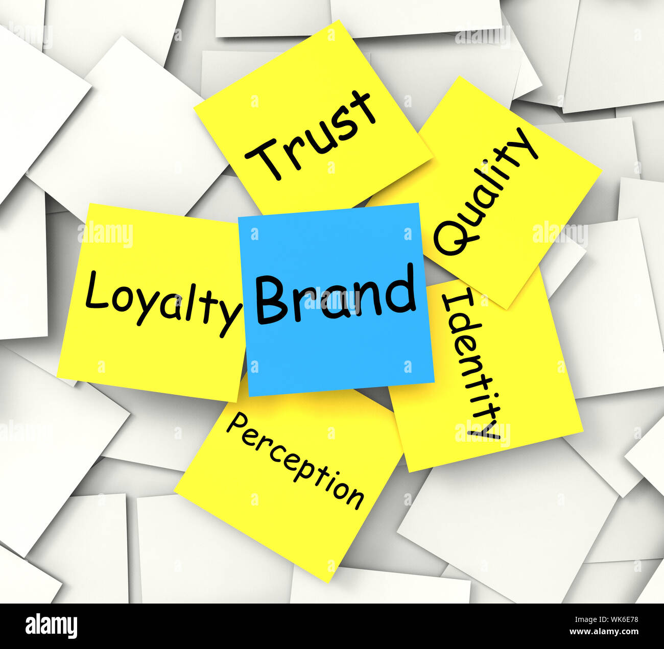 Brand Post-It Note Showing Trademark Logo And Marketing Stock Photo - Alamy