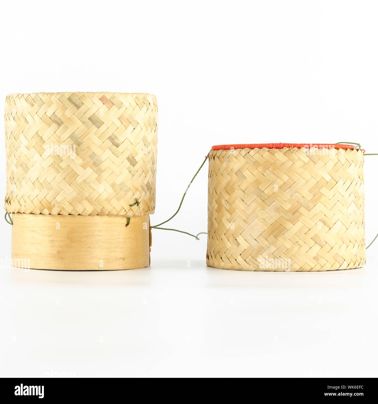 bamboo wooden rice box call Kratib Rice in Thailand Stock Photo - Alamy