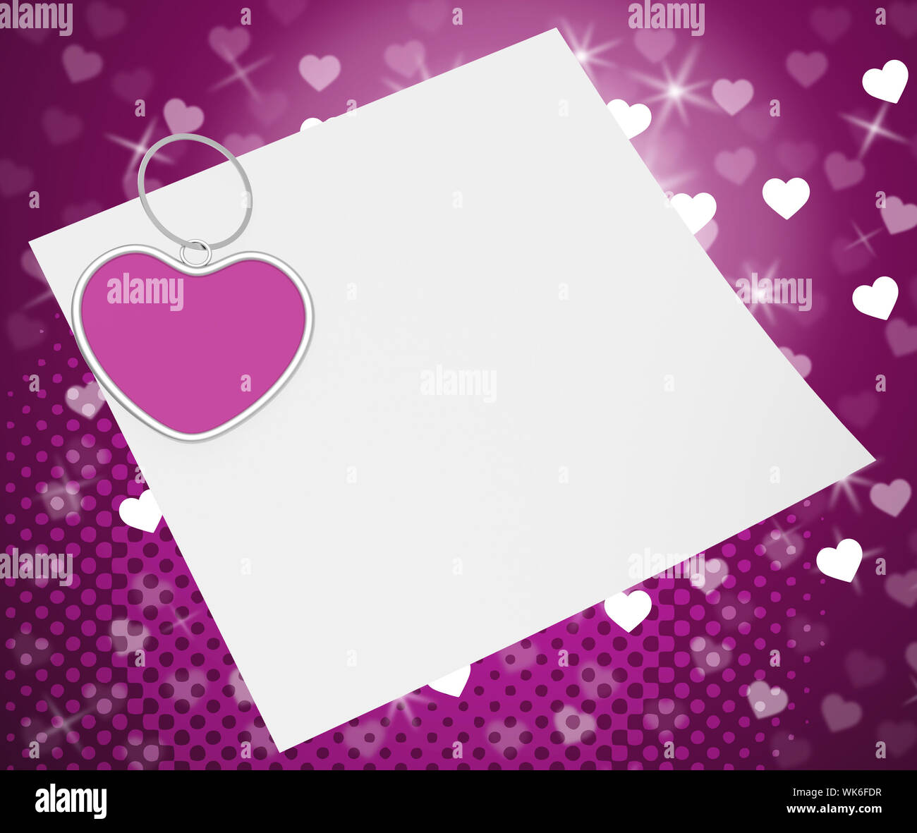 Heart Clip On Note Showing Romantic Message Or Love Letter Stock Photo ...