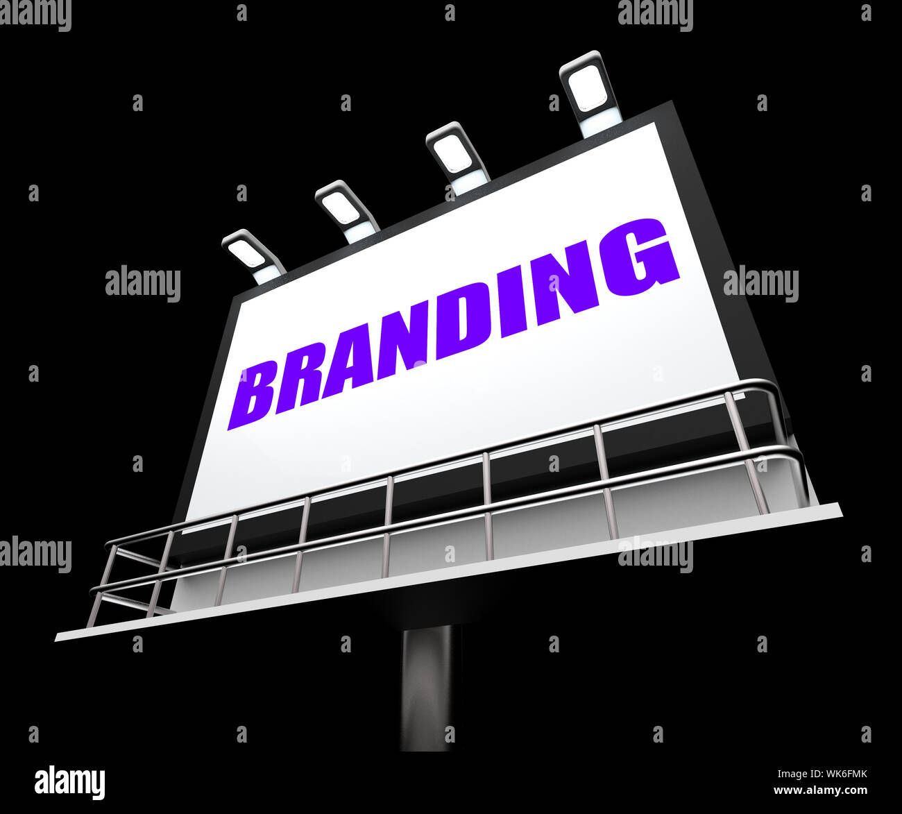 Branding Media Sign Indicating Company Brand Labels Stock Photo - Alamy