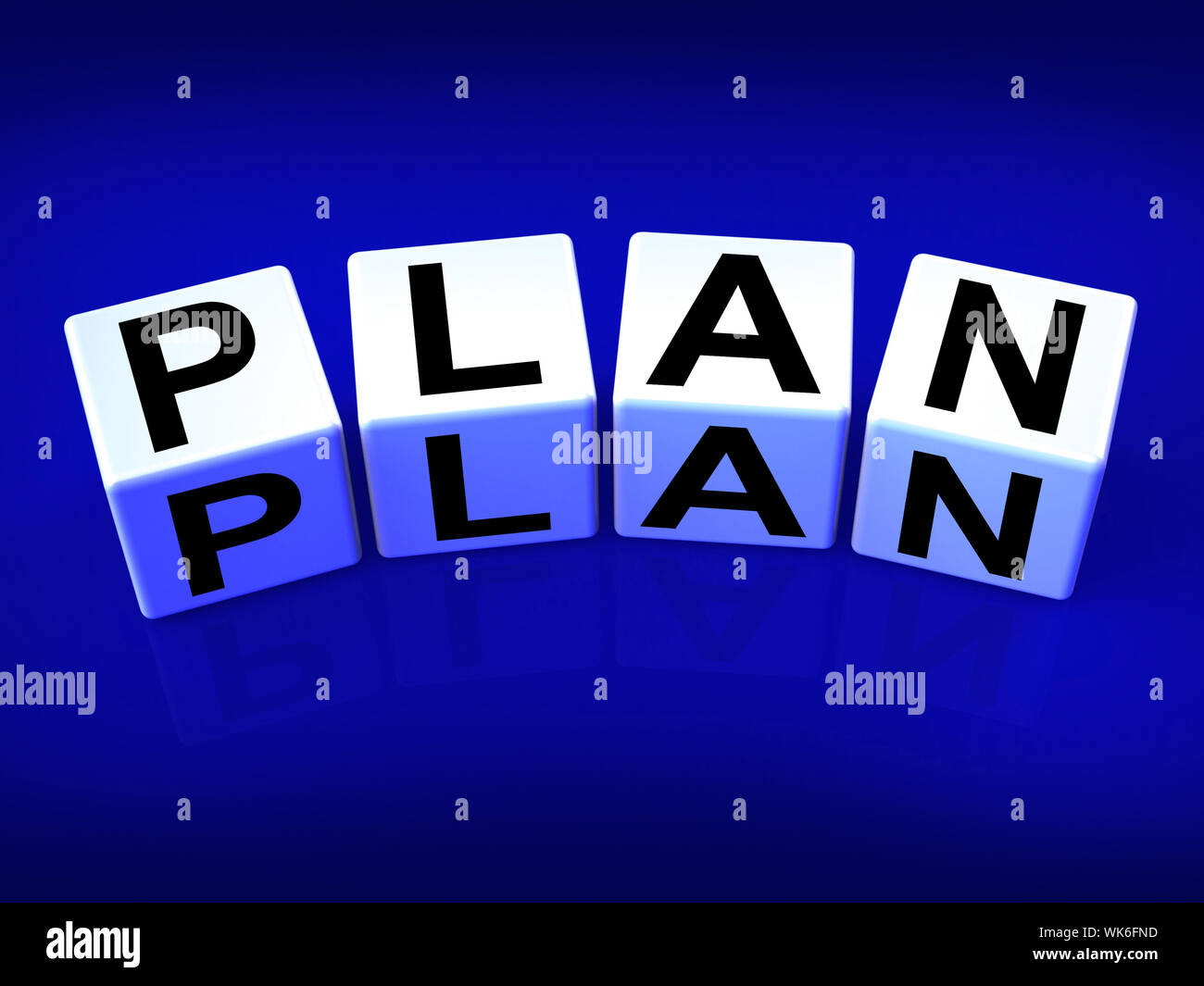 Plan Blocks Meaning Targets Strategies and Plans Stock Photo - Alamy
