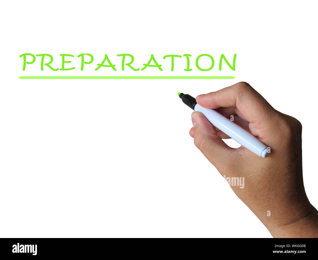Preparation Word Meaning Readiness Preparedness And Foresight Stock ...