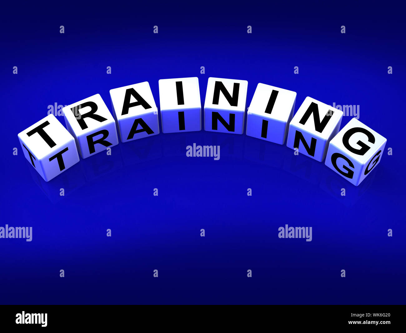 Training Blocks Meaning Educating Coaching and Teaching Stock Photo - Alamy