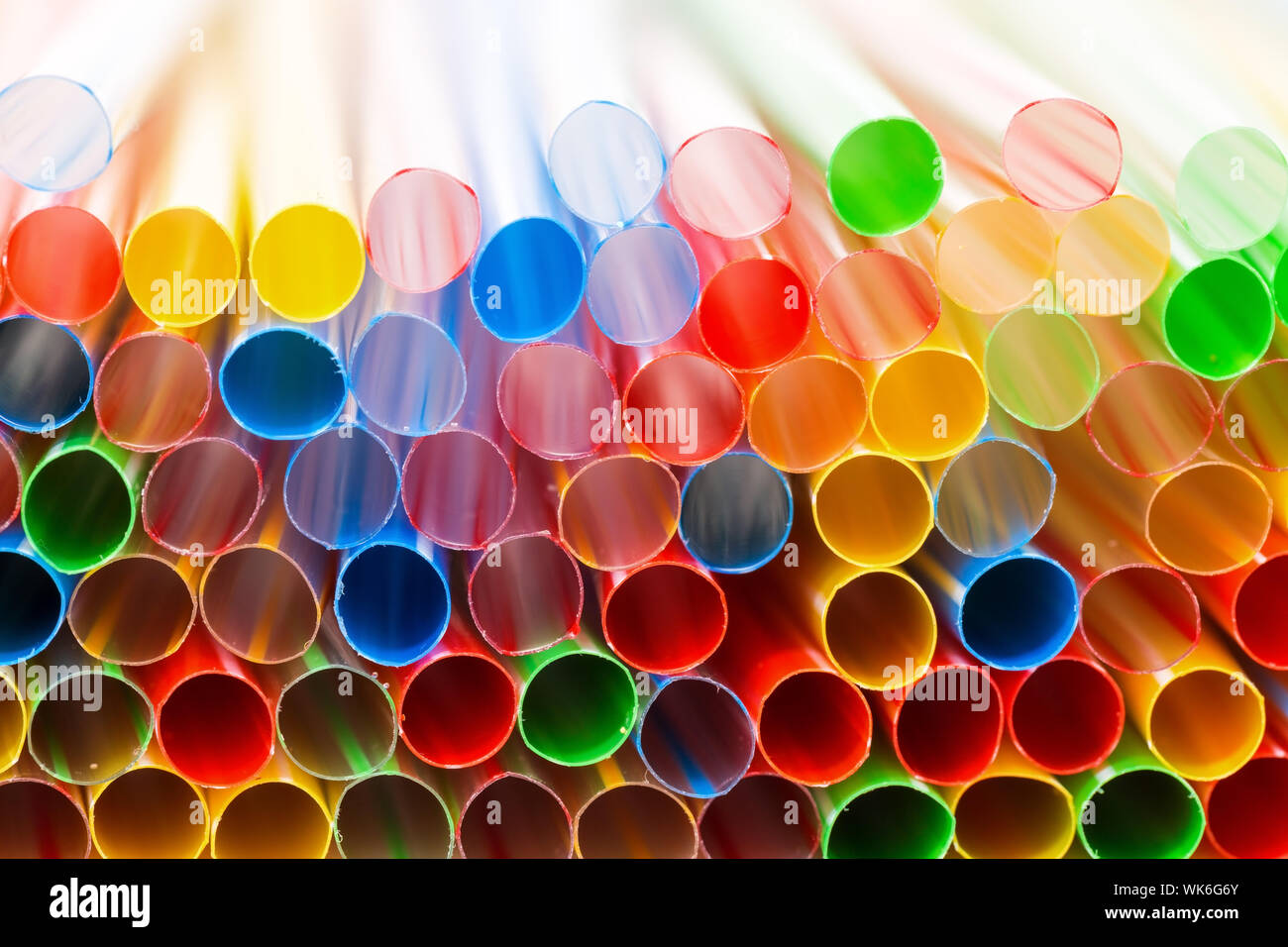 Colored Plastic Drinking Straws closeup, macro Stock Photo - Alamy