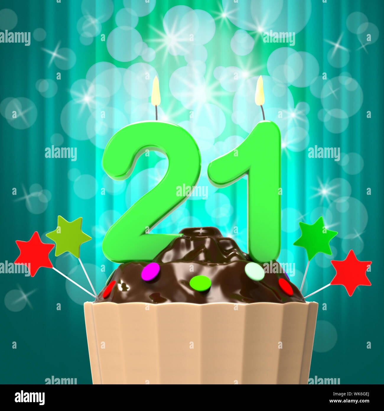 Number twenty one candles hi-res stock photography and images - Alamy
