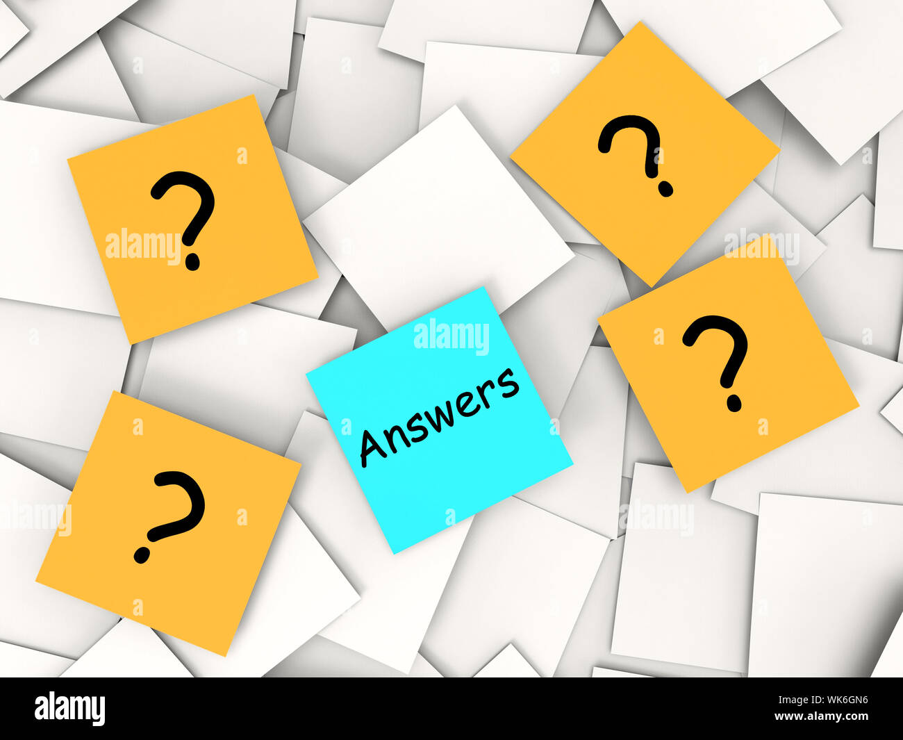 Questions Answers Post-It Notes Showing Asking And Finding Out Stock ...