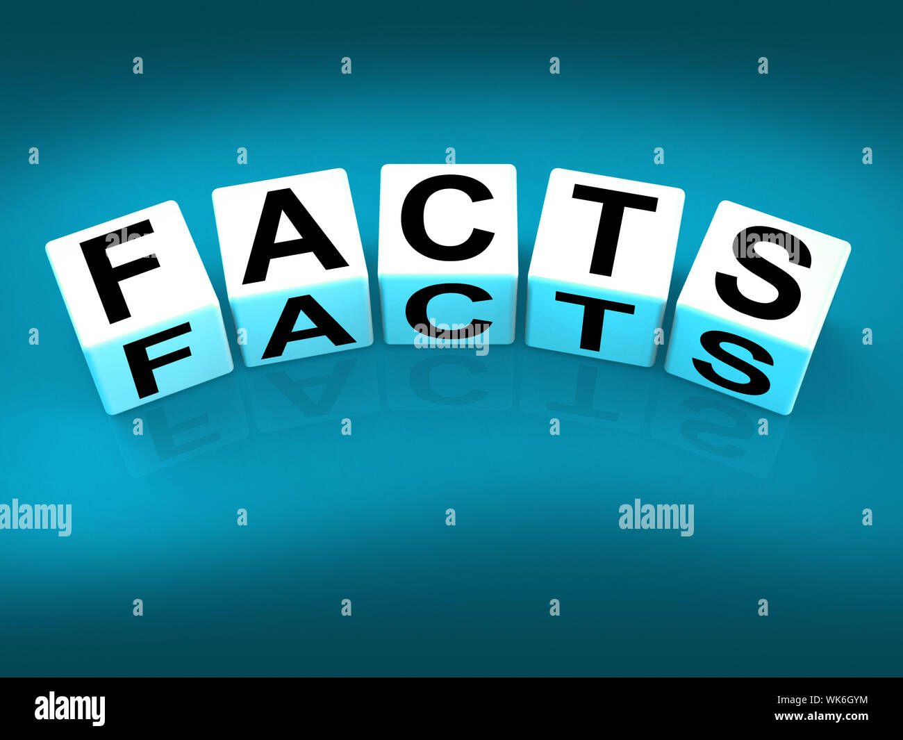 Facts Blocks Referring to Information of Reality and Truth Stock Photo ...