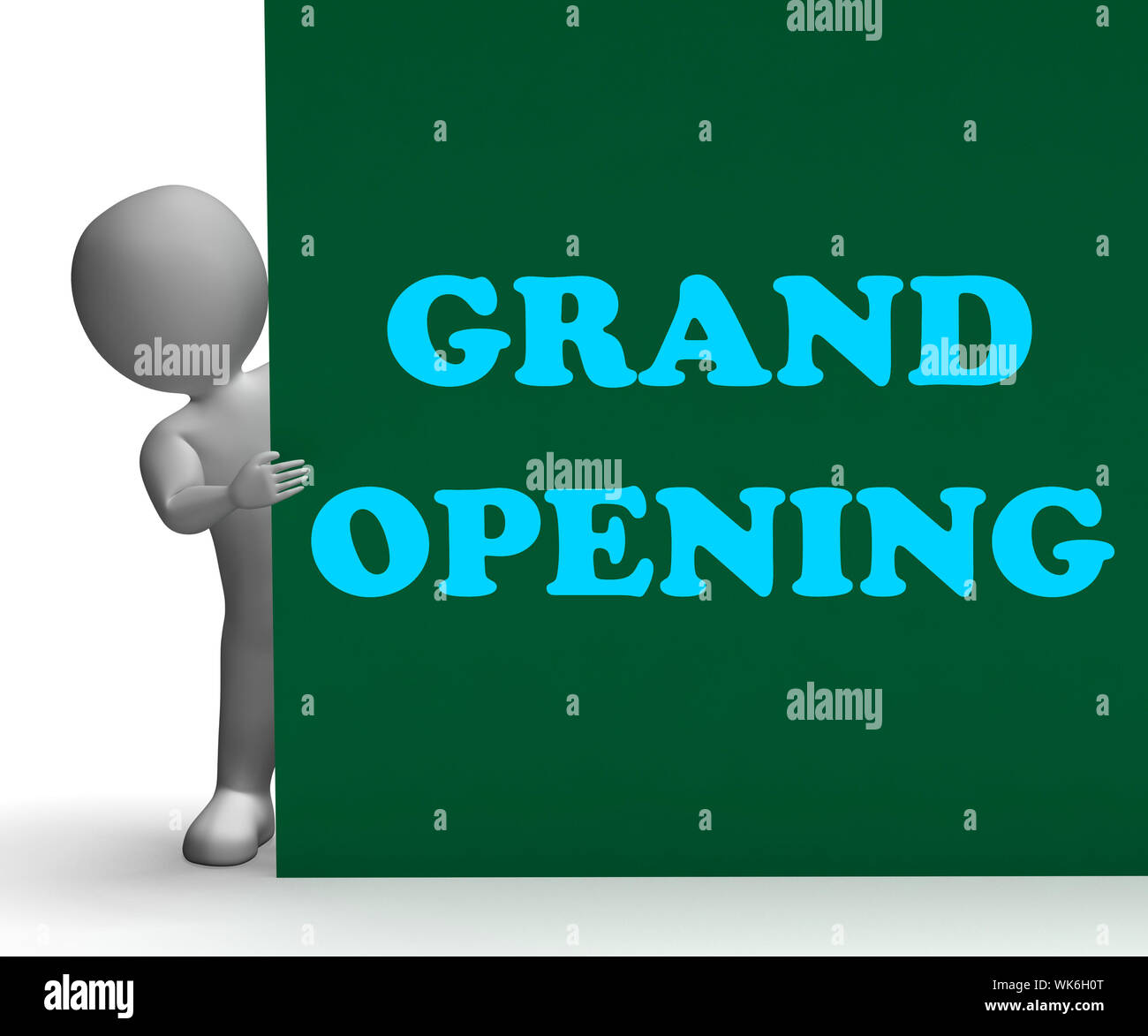 Grand Opening Sign Showing Inauguration Opening And New Shops Stock ...