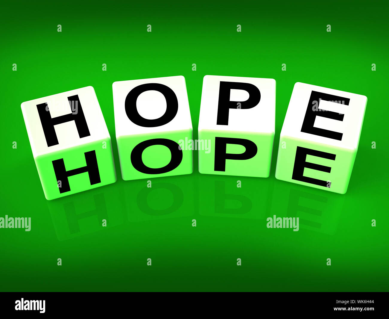 Hope Blocks Showing Wishing Hoping and Wanting Stock Photo - Alamy