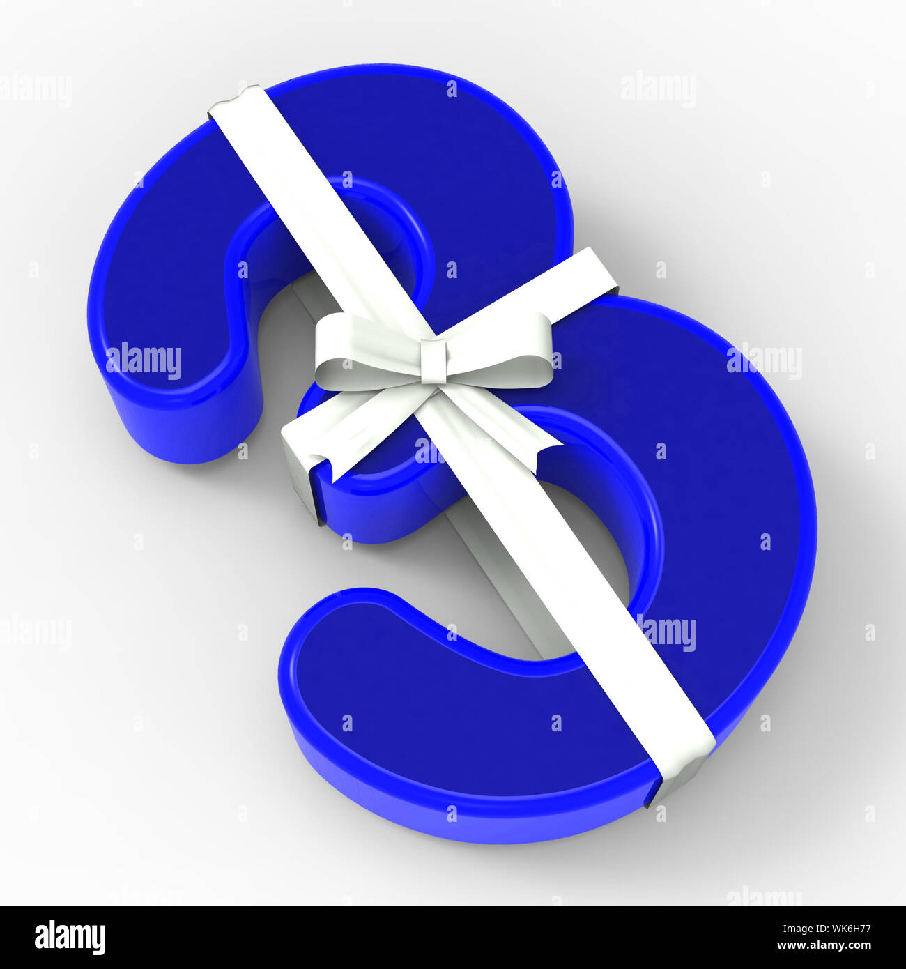 Number Three With Ribbon Meaning Happiness And Birthday Celebrations ...