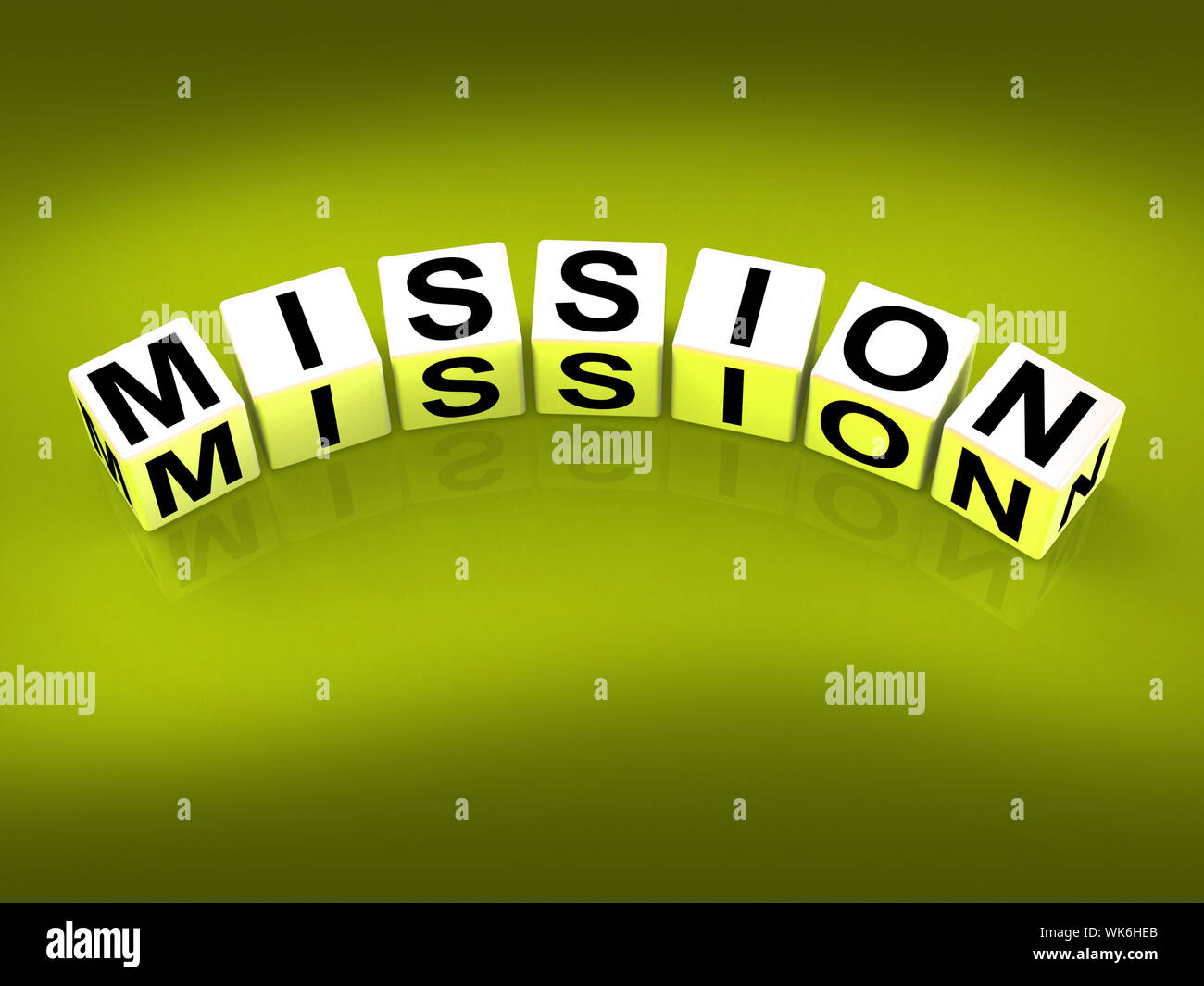 Mission Blocks Showing Mission Strategies and Goals Stock Photo - Alamy