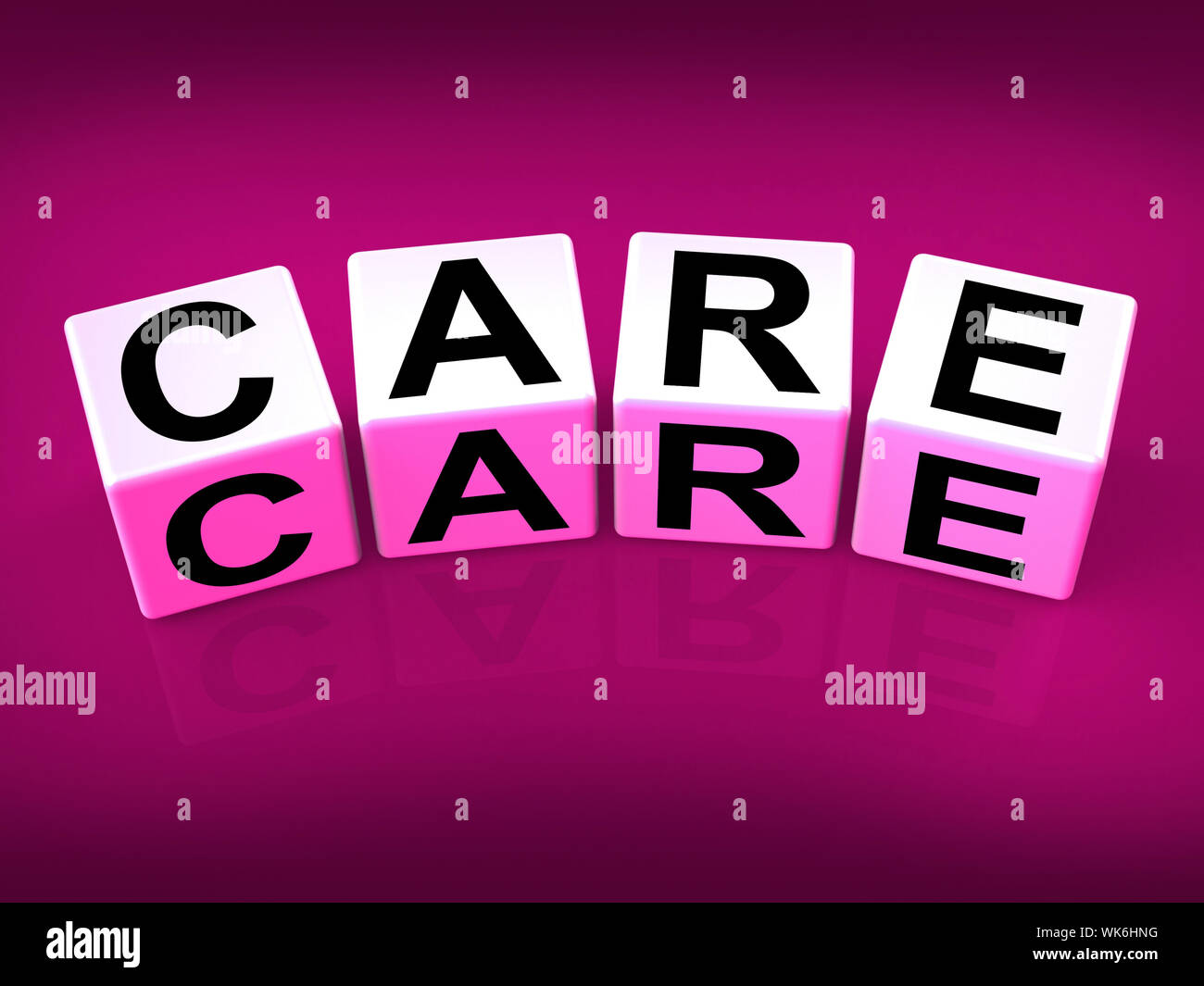 Care Blocks Showing Concern And Caring For Stock Photo - Alamy
