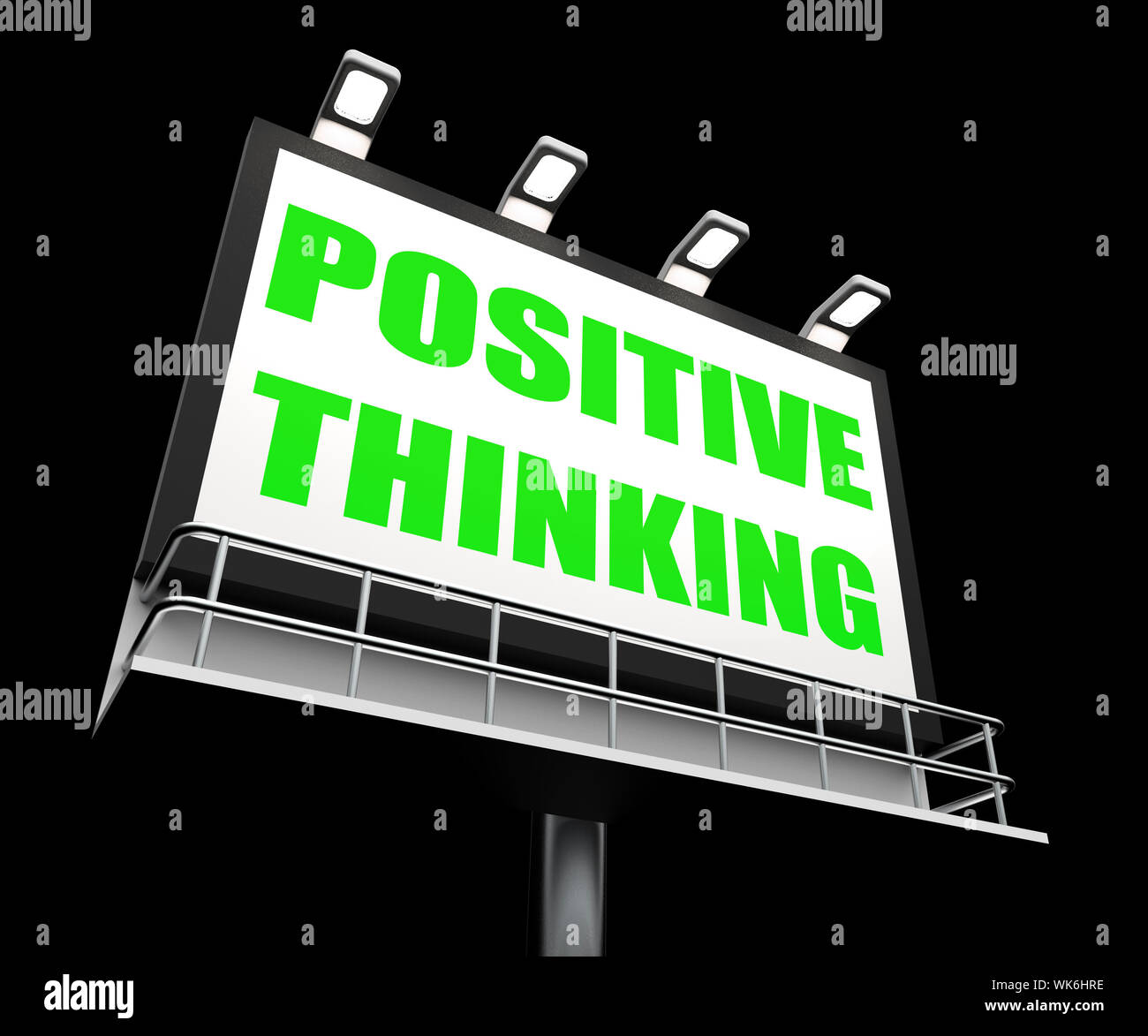 Positive Thinking Sign Referring to Optimistic Contemplation Stock ...