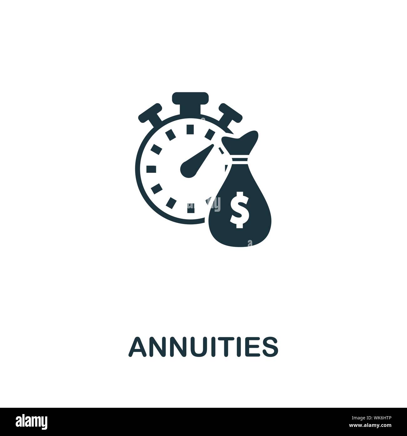Annuities vector icon symbol. Creative sign from passive income icons ...