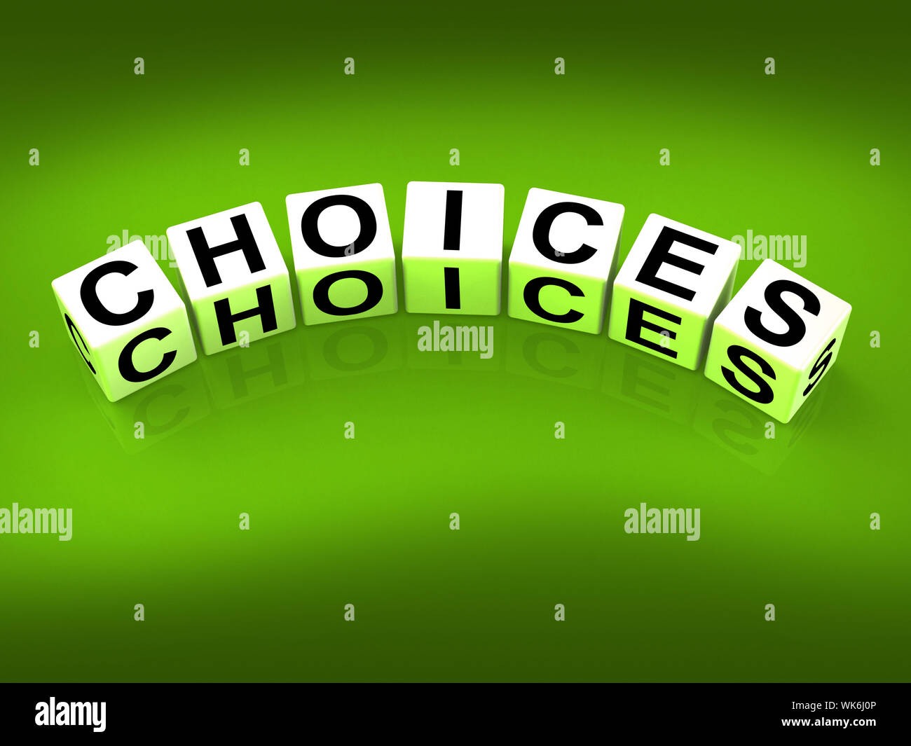 Choices Blocks Showing Uncertainty Alternatives and Opportunities Stock ...
