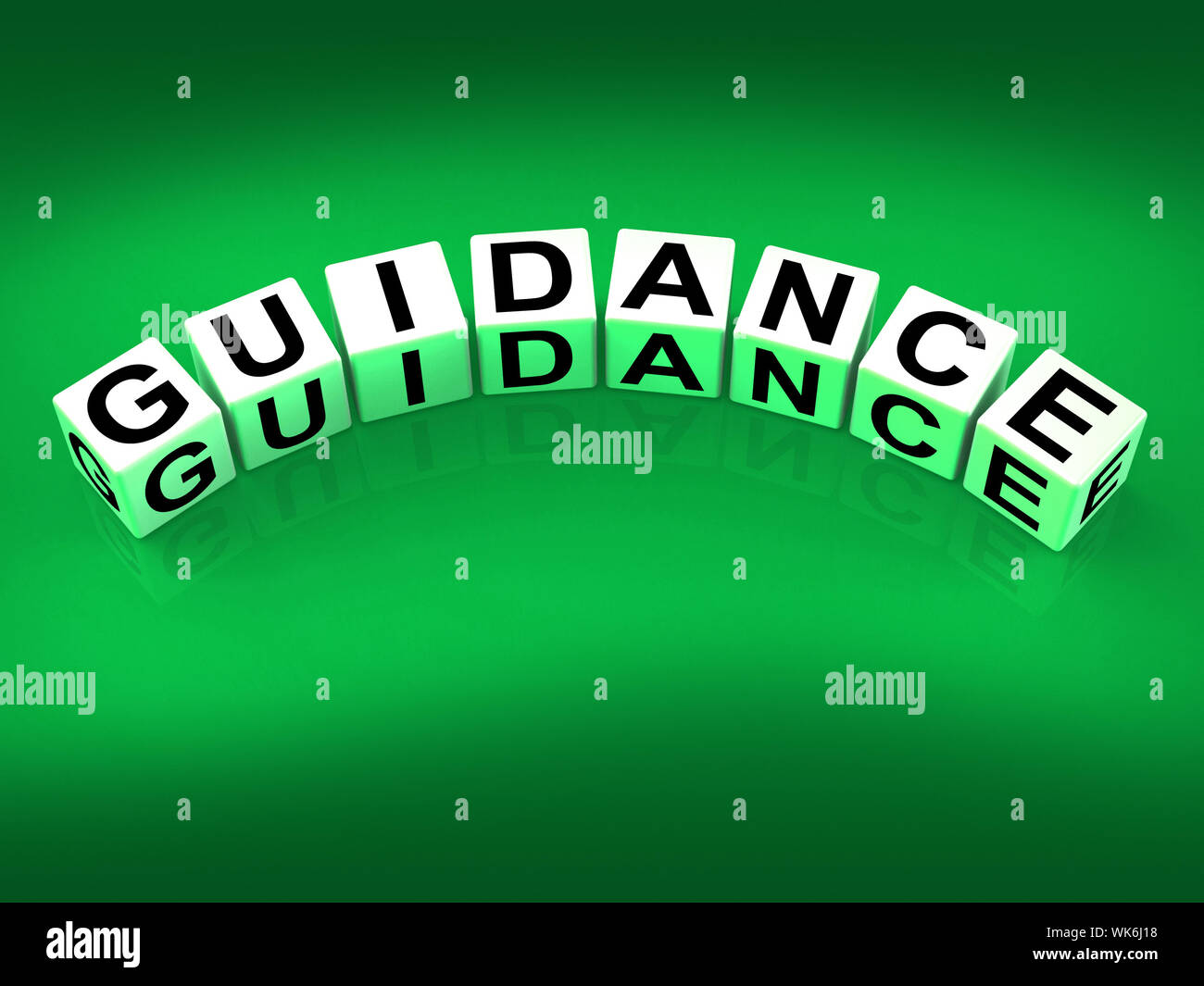 Guidance Blocks Showing Guiding Advising and Directing Stock Photo - Alamy