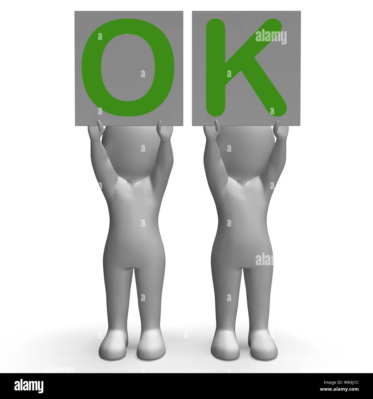 OK Banners Means Agreement Approval And Validation Stock Photo - Alamy