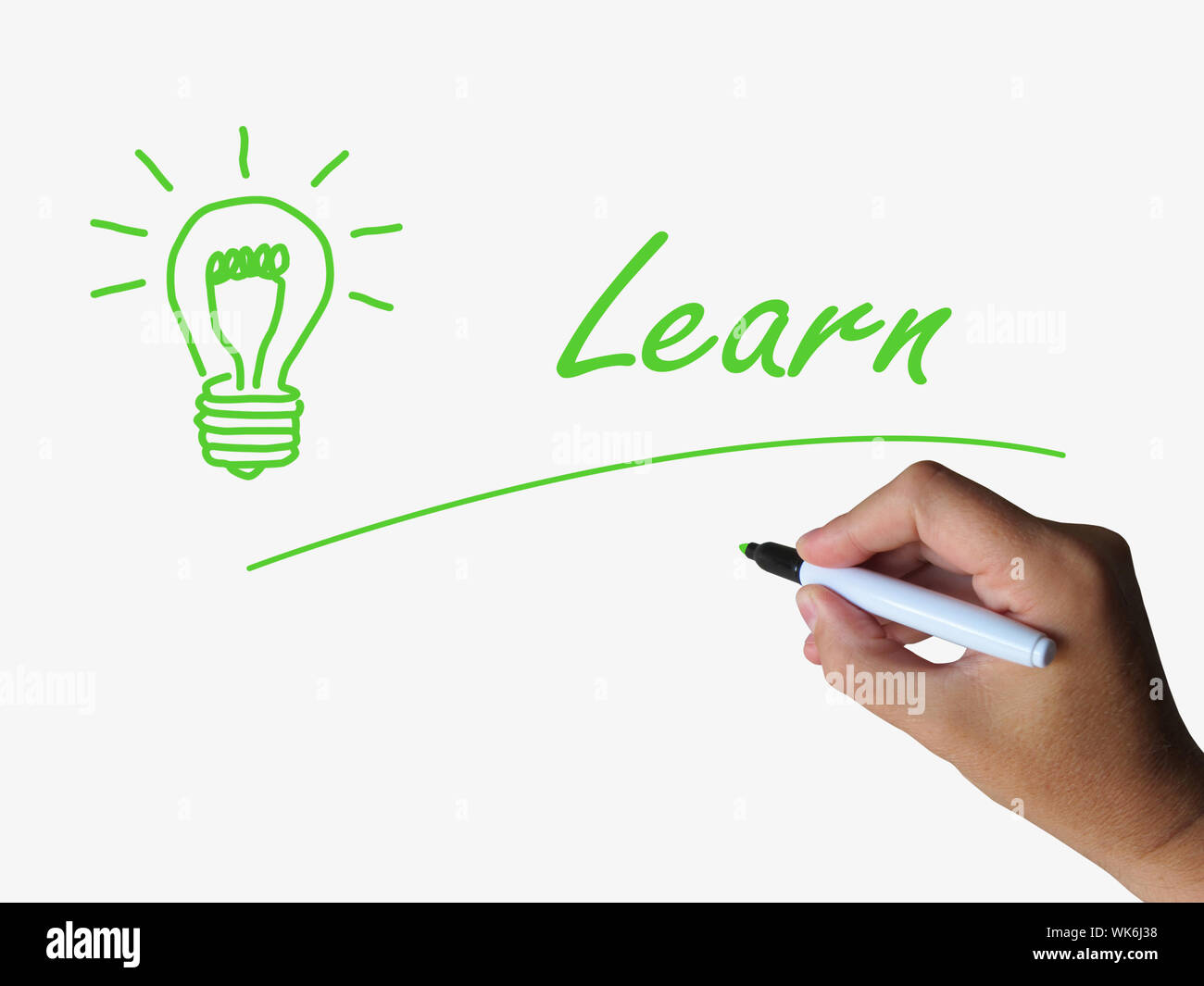 Learn and Lightbulb Meaning Training and Learning Skills or Knowledge ...
