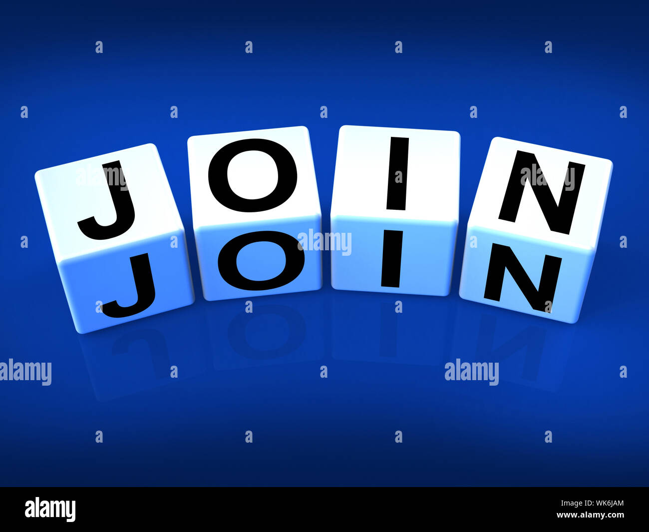Join Blocks Representing Register Subscribe and Apply Stock Photo - Alamy