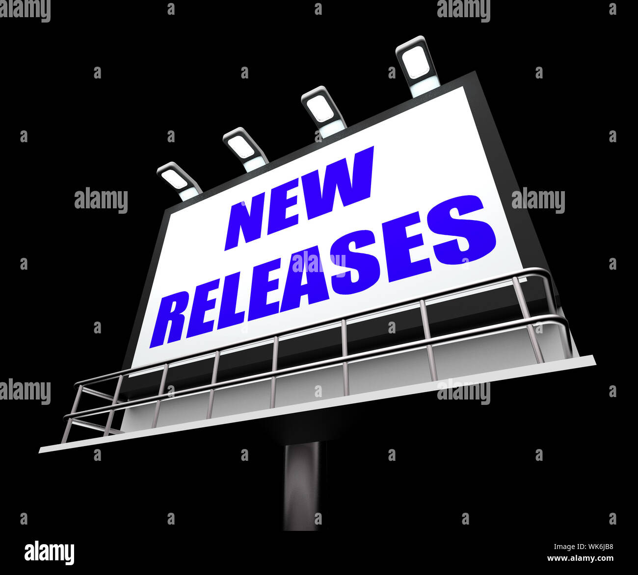 New Releases Sign Indicating Now Available or Current Product Stock ...