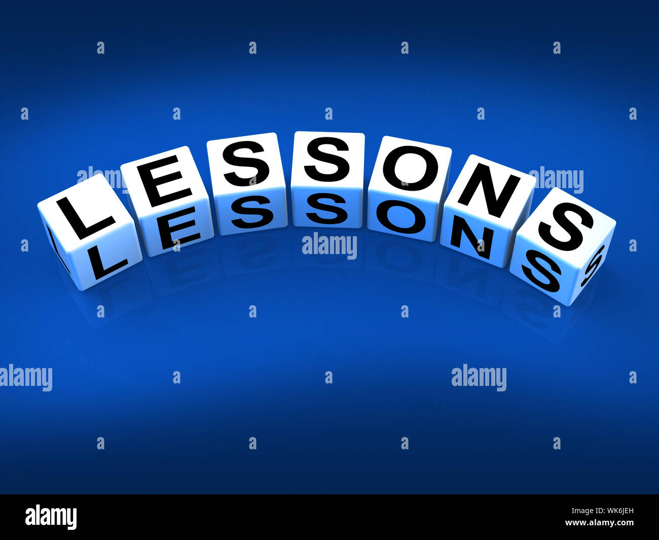 Lessons Blocks Representing Practicing Experiencing and Educating Stock ...