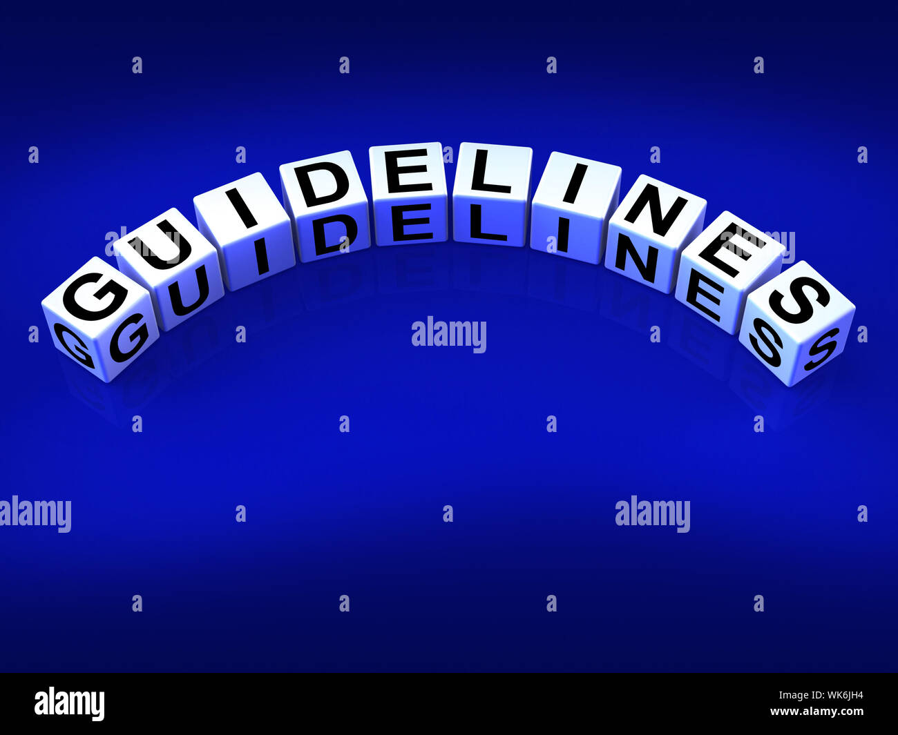 Guidelines Dice Showing Instructions Protocol And Policies Stock Photo ...