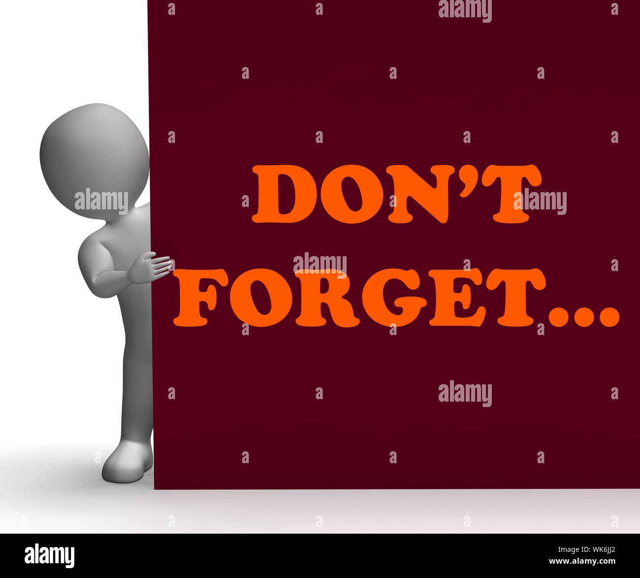 Dont forget sign hi-res stock photography and images - Alamy