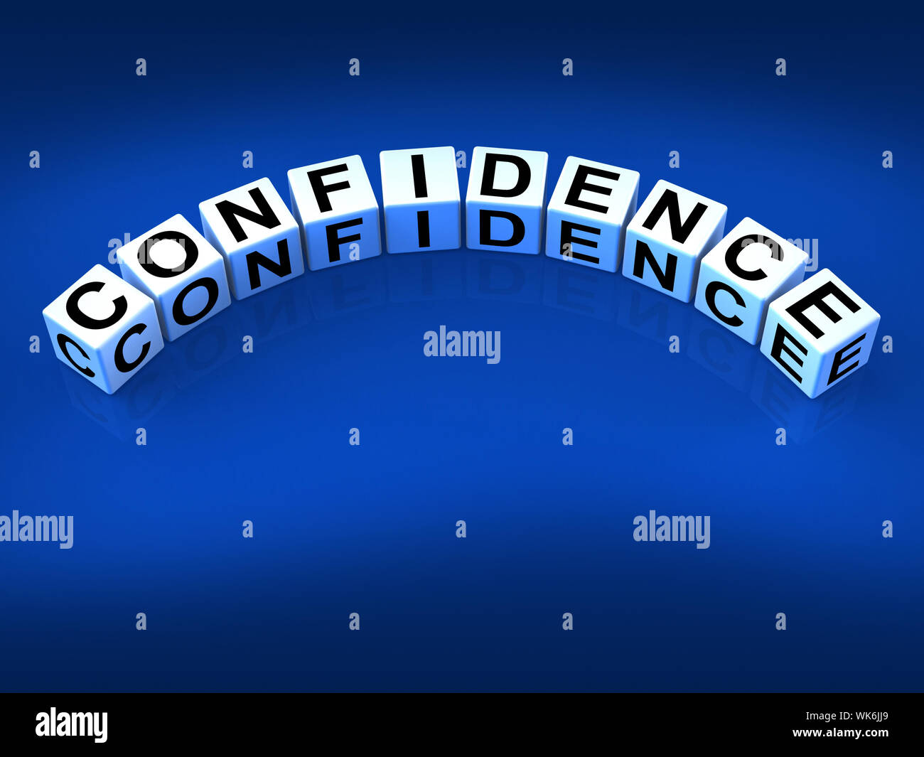 Confidence Dice Meaning Believe In Yourself And Certainty Stock Photo ...