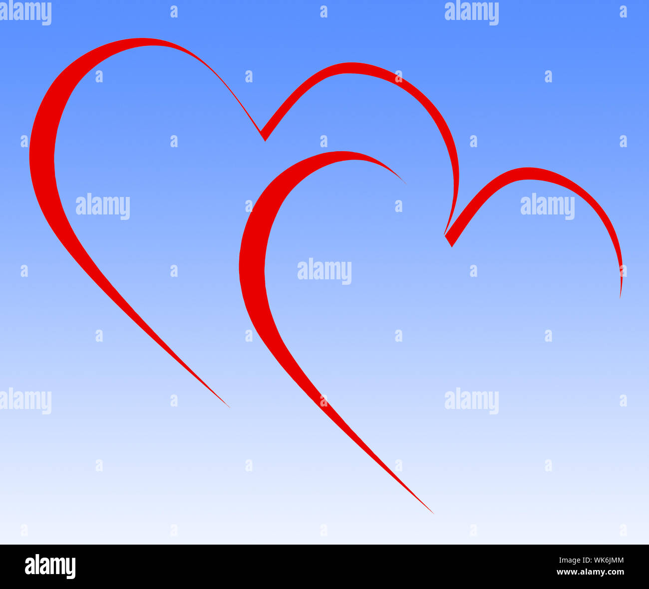 Intertwined Hearts Showing Engagement Wedding And Marriage Stock Photo ...