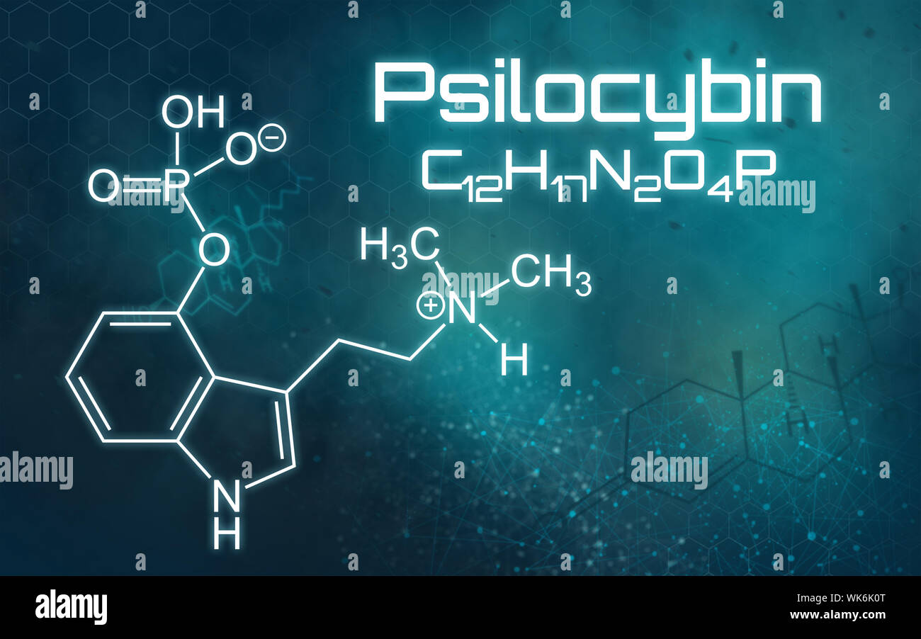 Chemical formula of Psilocybin on a futuristic background Stock Photo ...