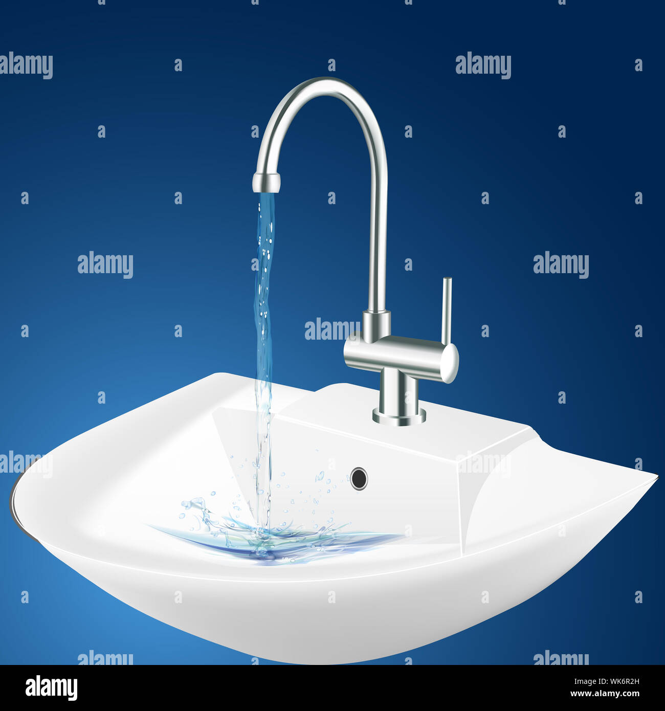 illustration of wash basin Stock Photo - Alamy