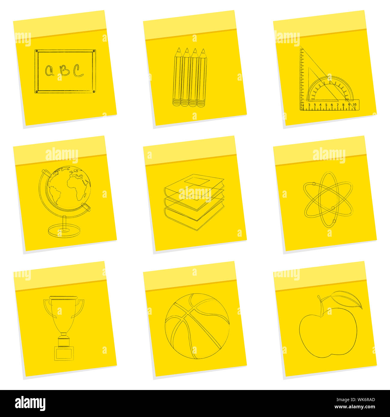 Vector illustration academic icons Cut Out Stock Images & Pictures - Alamy