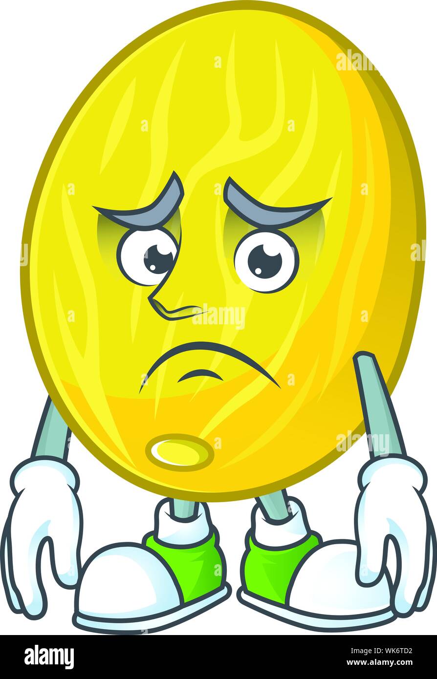 Afraid fruit melon cartoon character with mascot vector illustration ...