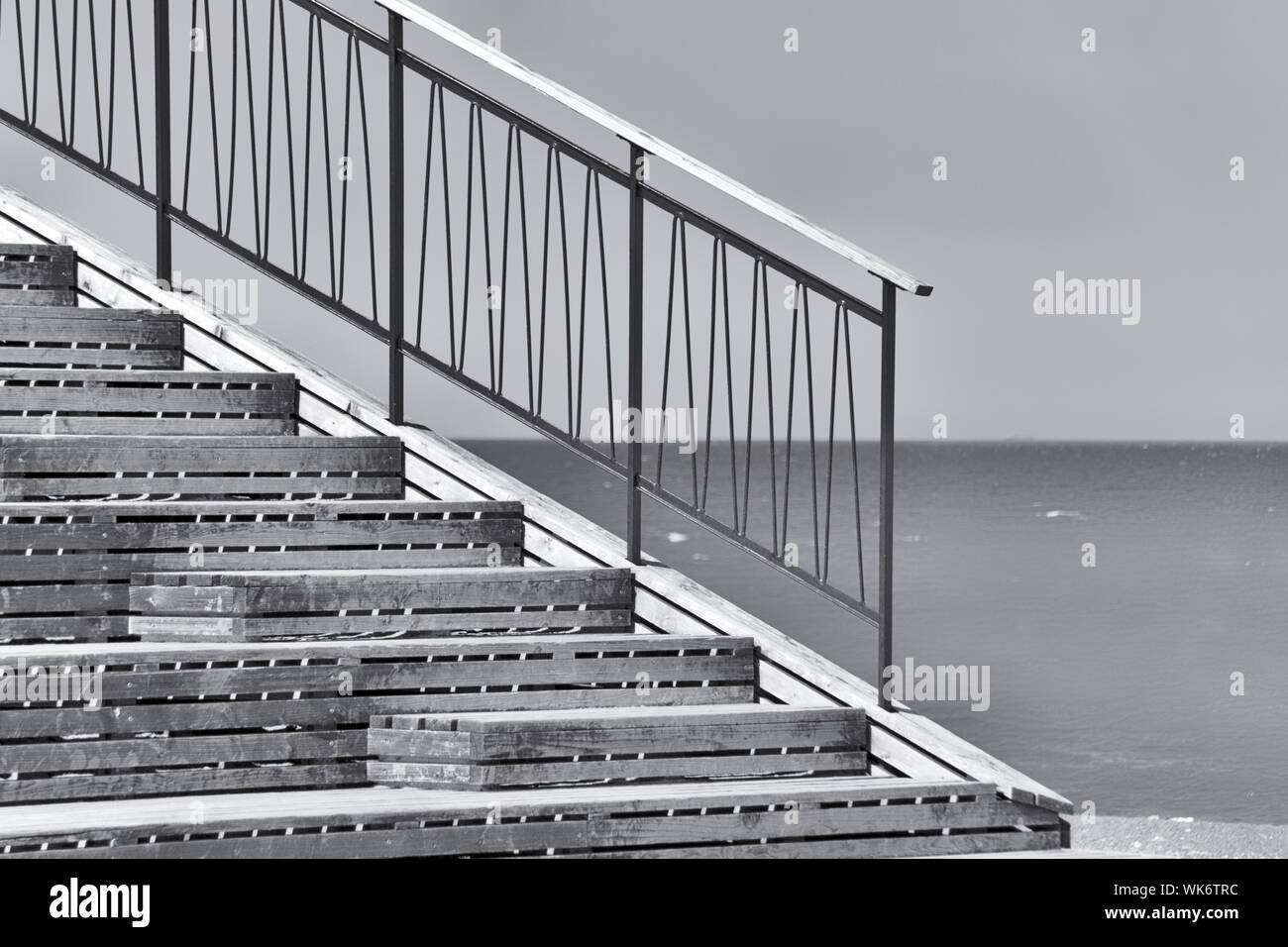 Wooden beach steps hi-res stock photography and images - Alamy