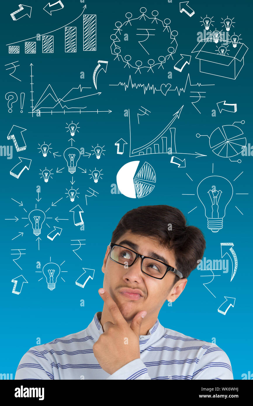 College student with plan thought Stock Photo - Alamy