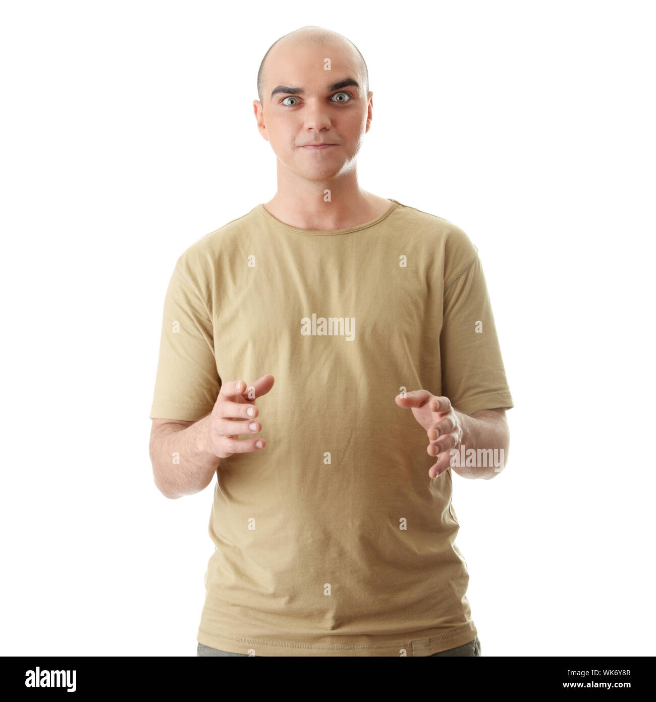 Man with happy facial expression isolated Stock Photo - Alamy