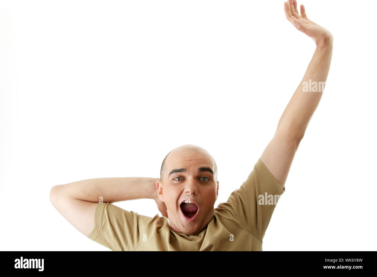 Man with funny facial expression isolated Stock Photo - Alamy