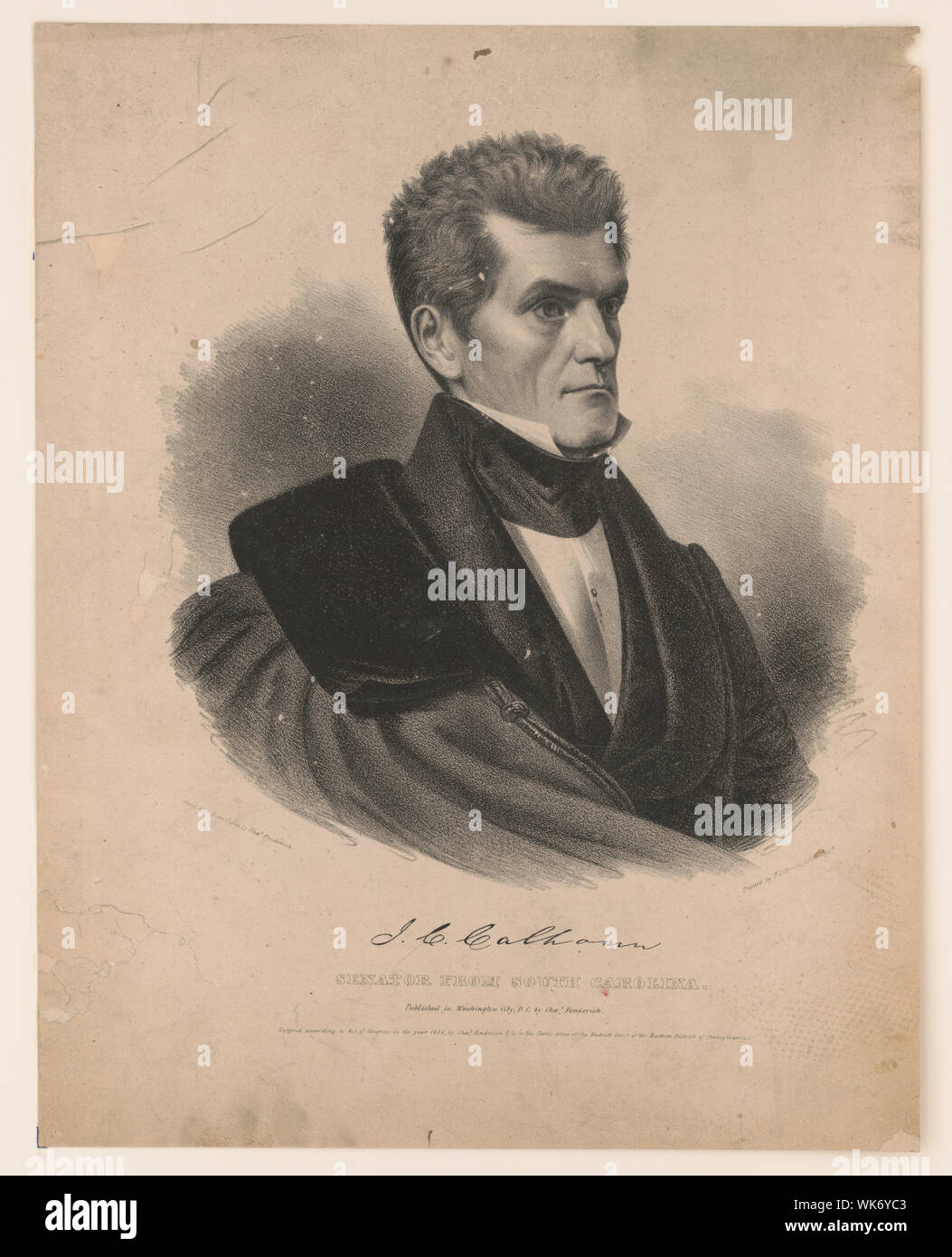 J.C. Calhoun, Senator from South Carolina Stock Photo - Alamy