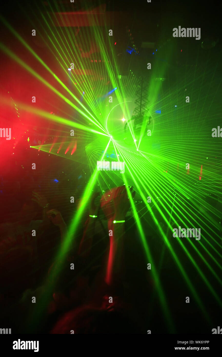 Night Club Music Event Party Laser Lights Background Stock Photo - Alamy