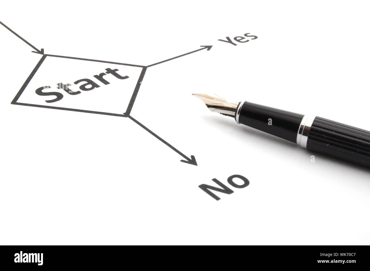 Option diagram flow chart Cut Out Stock Images & Pictures - Alamy