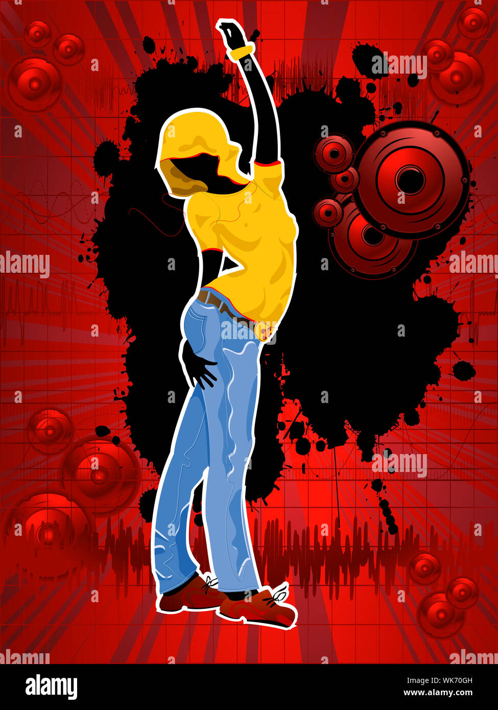 Brochure for disco club, abstract layout Stock Photo - Alamy